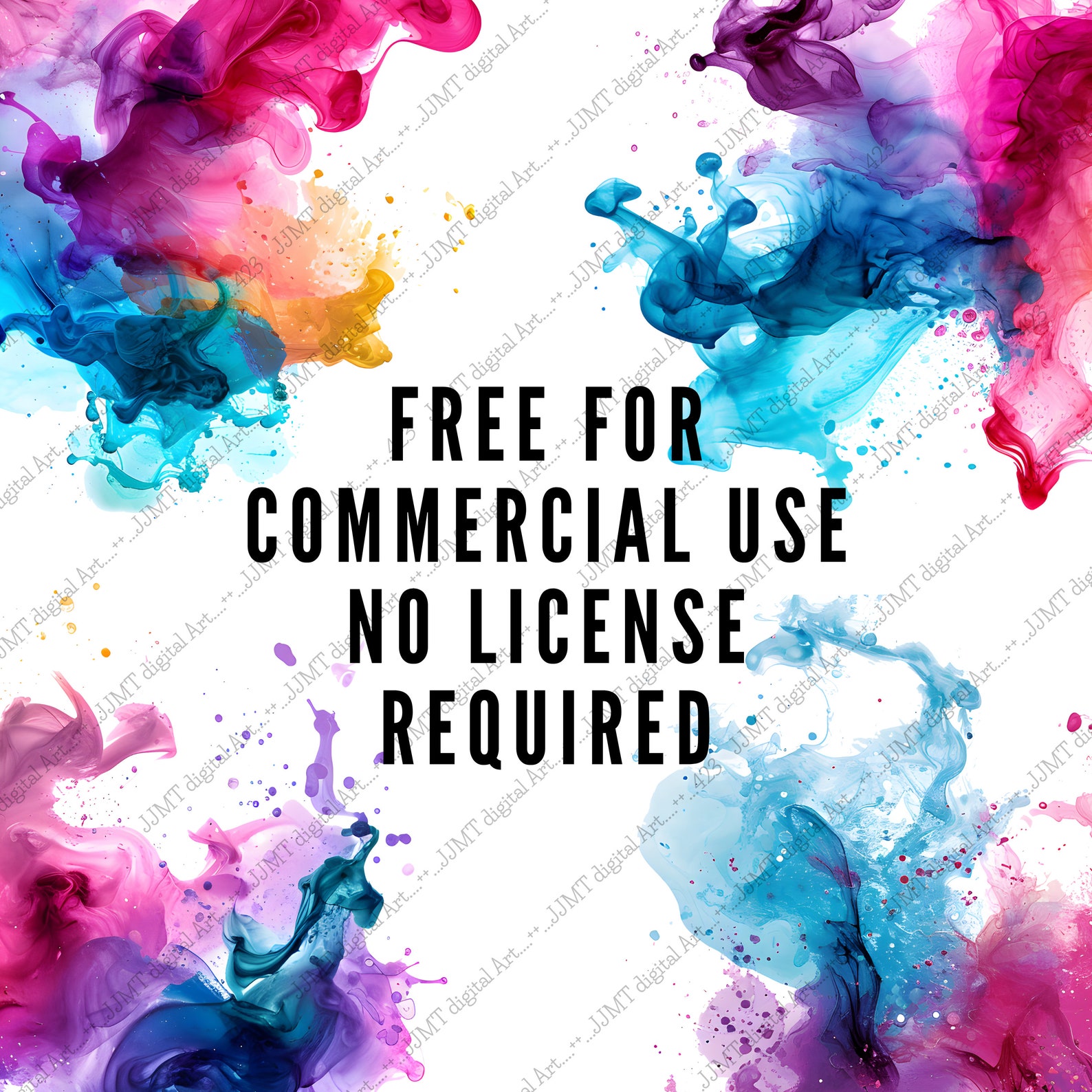 92 Watercolor Splash Clipart Bundle, Paint Splatter PNG Abstract ...