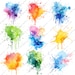92 Watercolor Splash Clipart Bundle, Paint Splatter PNG Abstract ...