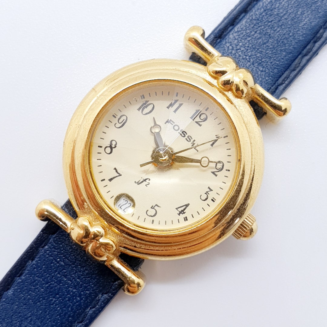 Small Gold-tone Fossil F2 Watch for Women, Womens Gold-tone Dial Luxury ...