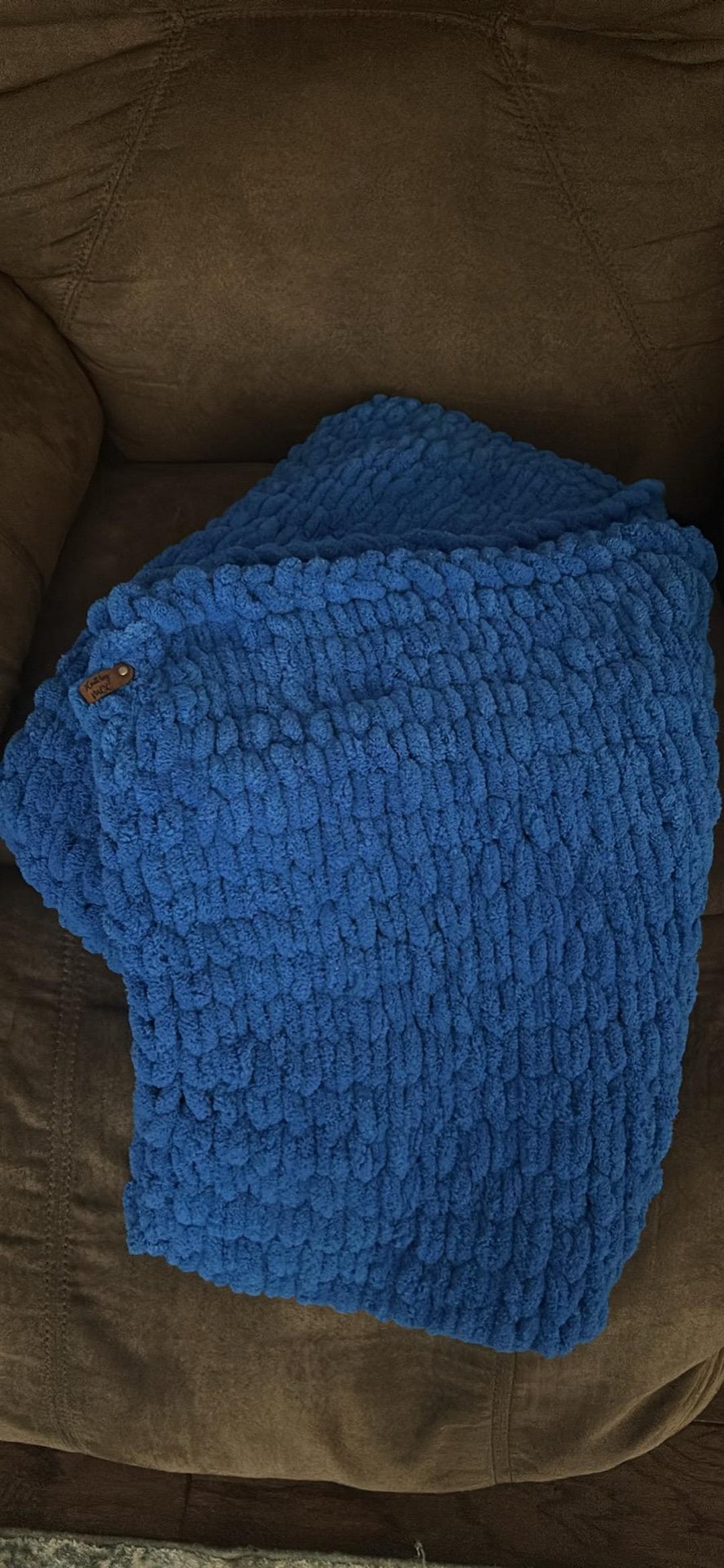 Royal Blue Baby Blanket, Baby Throw, Chunky Knit Blanket, Soft, Cozy ...