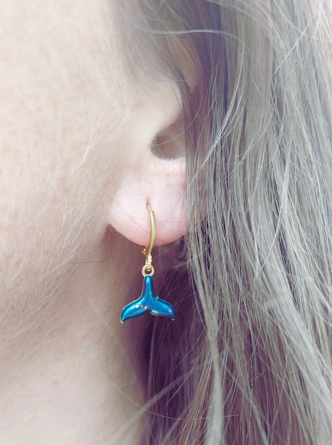 CHAPPELL ROAN Mermaid Whale Tail Earrings Sealife Beach Jewelry ...