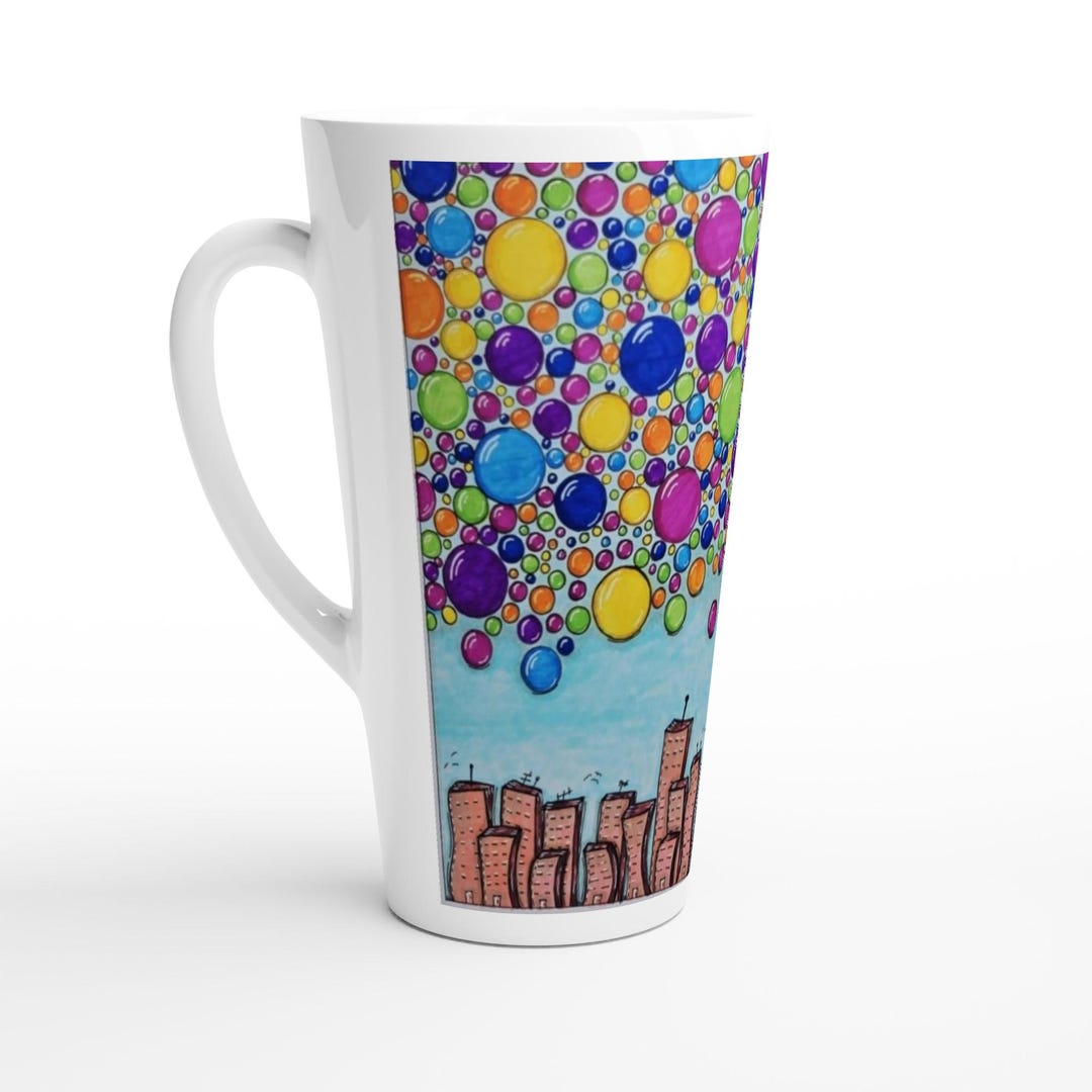 17oz Latte Cup - A Busy City - Etsy