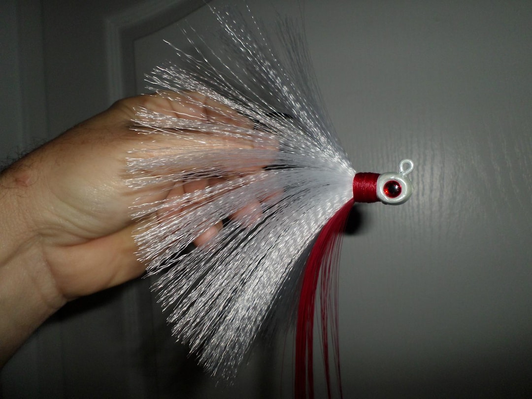3 Pack Snook Flare Hawk Jigs Flair White Red Tail Weight+hook Choice T ...