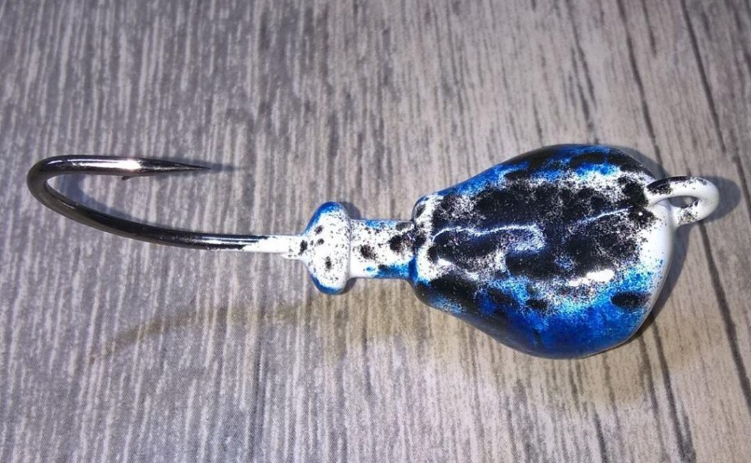 10 Sparkie Blackfish Jigs White Blue Black Jigs Heads Tautog T&A Jig ...