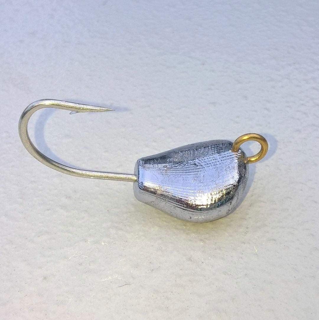 6 TOG JIGS No Collar Sparkie Blackfish Jig Heads UNPAINTED Tautog 1/2oz ...
