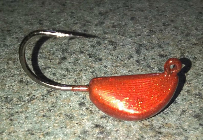 10 Tog Sheepshead Jigs 32824 Hooks Orange Sherbet Blackfish 1/2oz-3oz ...