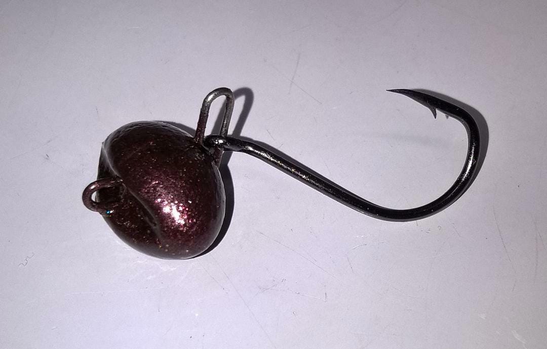 4 Sheepshead Jigs Rootbeer All Weights 2/0 4/0 Hook Choice Hogfish Hog ...