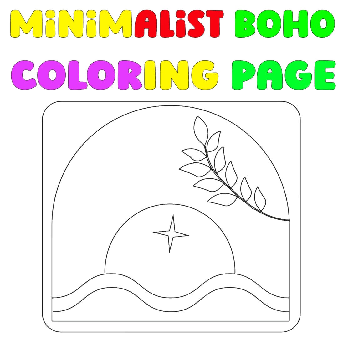 Minimalist Art Coloring Page | Instant Download PDF - Etsy