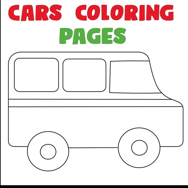 Cars Coloring Pages | Fun Printable Cars for Kids and Adults, Instant ...