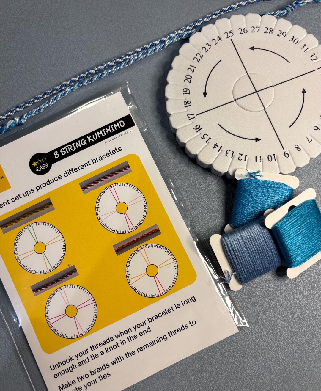 DIY Friendship Bracelet Kit, Kumihimo Kit, Make Your Own Jewellery ...