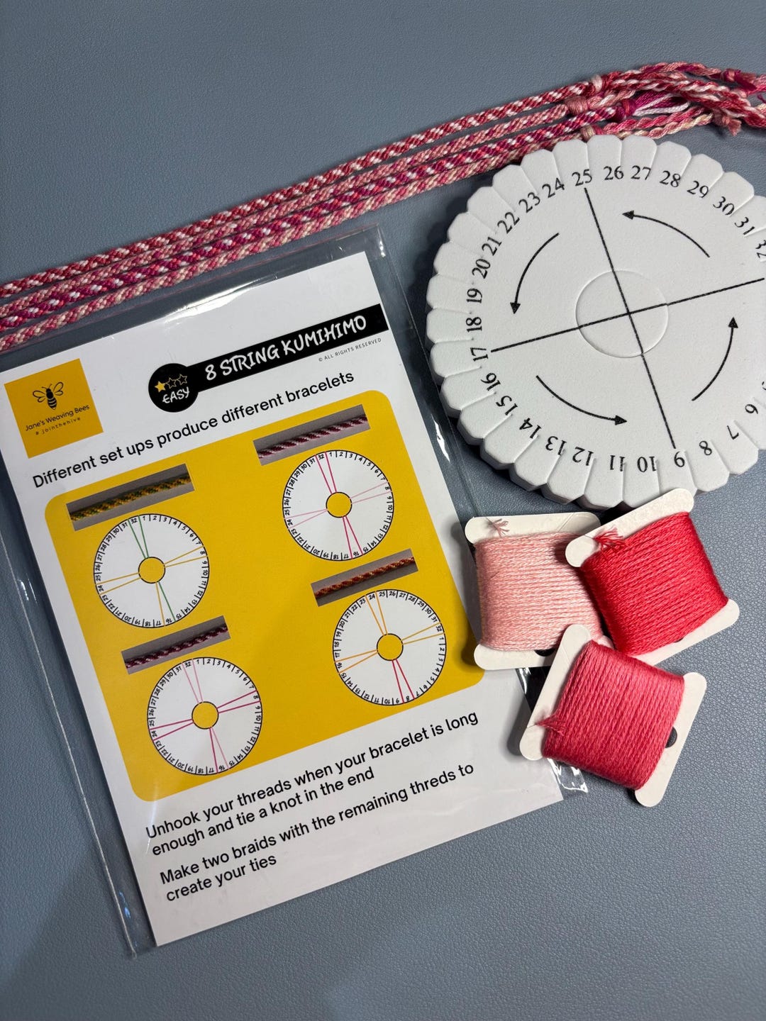 DIY Friendship Bracelet Kit, Kumihimo Kit, Make Your Own Jewellery ...