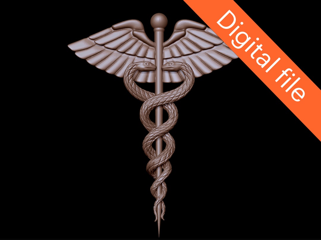 Caduceus 3D Print Model - Etsy