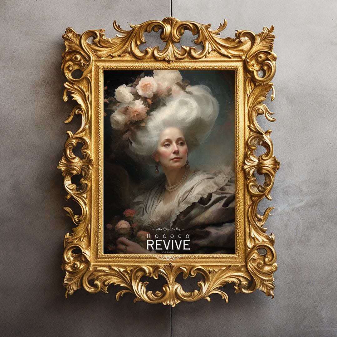 Rococo Wall Art, Printable Digital Painting, Elegant Home Decor, Fine ...