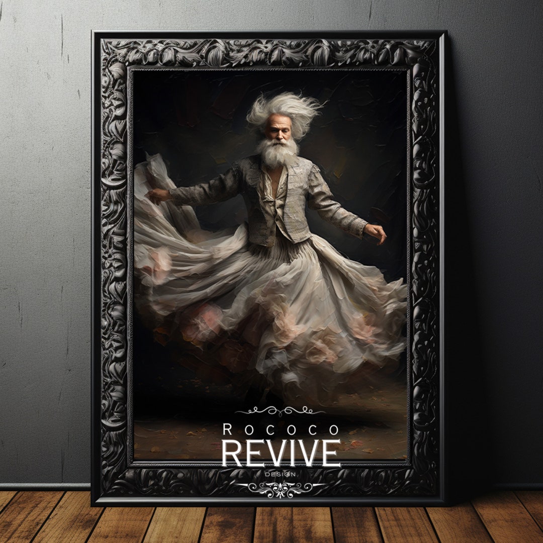 Rococo Inspired Wall Art, Printable Digital Painting, Fantasy Home ...