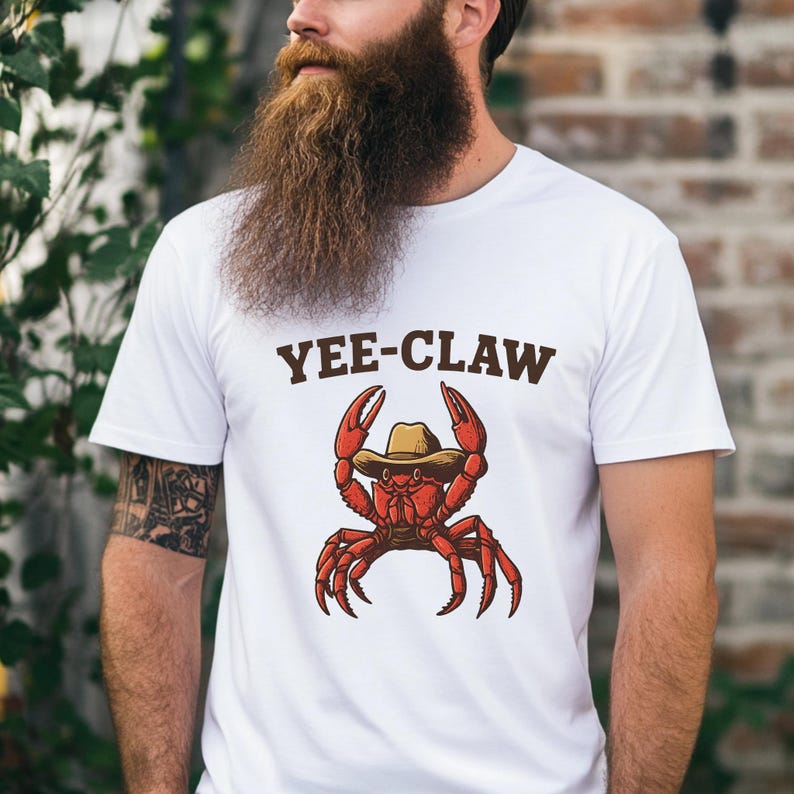 Funny Cowboy Crab PNG: Yee-claw Western Sublimation Design (digital ...