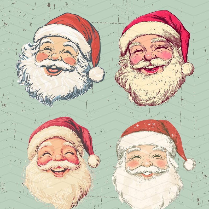 Retro Santa Svg - Etsy