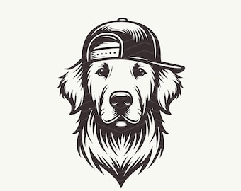 Dog With Hat Backwards - Etsy
