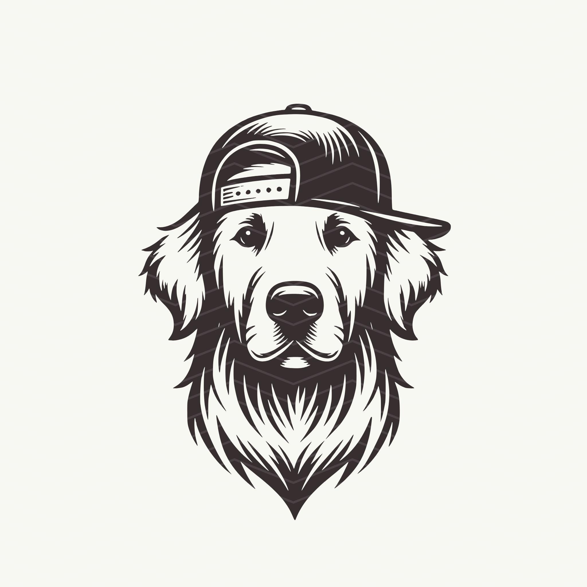 Golden Retriever Backwards Hat Premium SVG, PNG Bundle | Dog Trucker ...