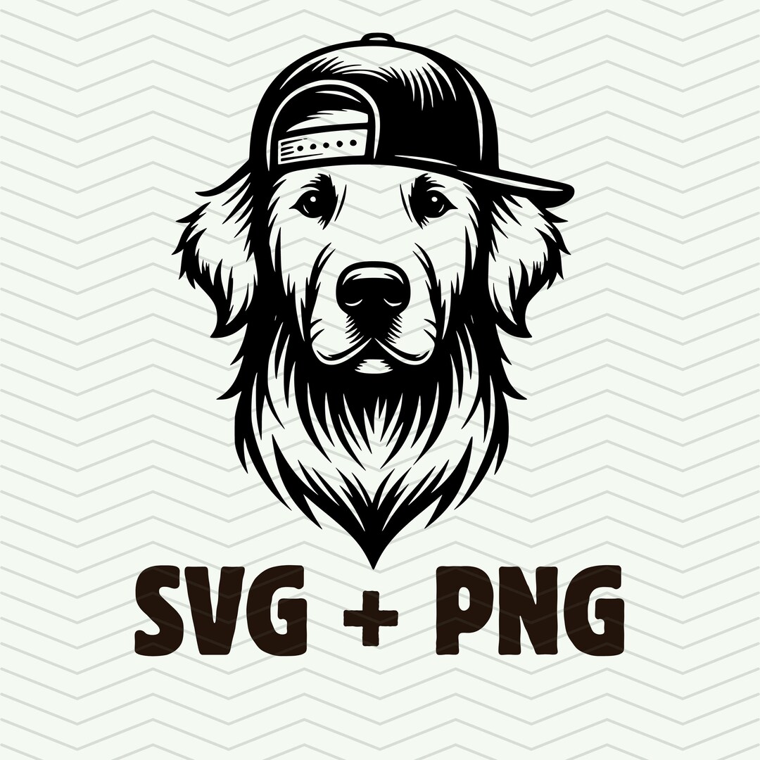 Golden Retriever Backwards Hat Premium SVG, PNG Bundle Dog Trucker Hat ...
