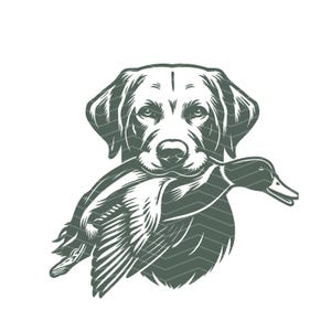 Black Lab Duck Hunting Dog SVG PNG: DTF Cricut Design (digital Download ...