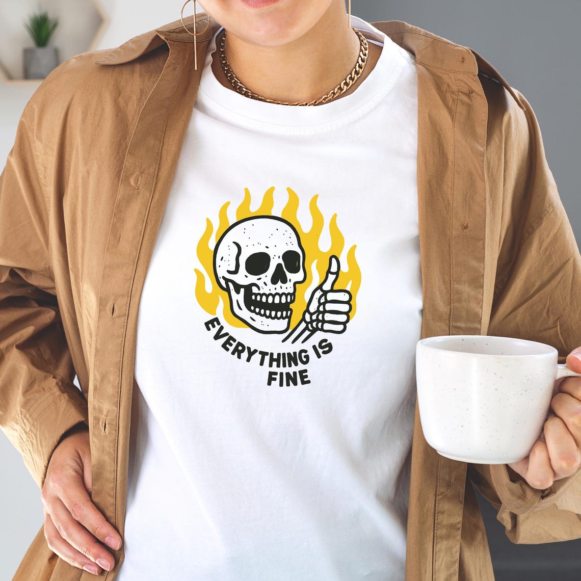 Everything is Fine Skeleton Design, SVG + PNG Bundle | Skeleton Design ...
