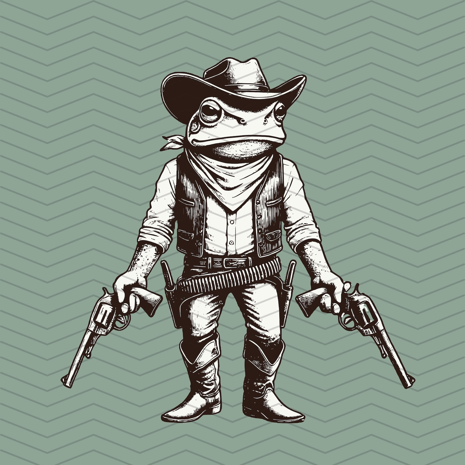 Wild West Frog Premium SVG, PNG Bundle Cowboy Frog Vector File Frontier ...