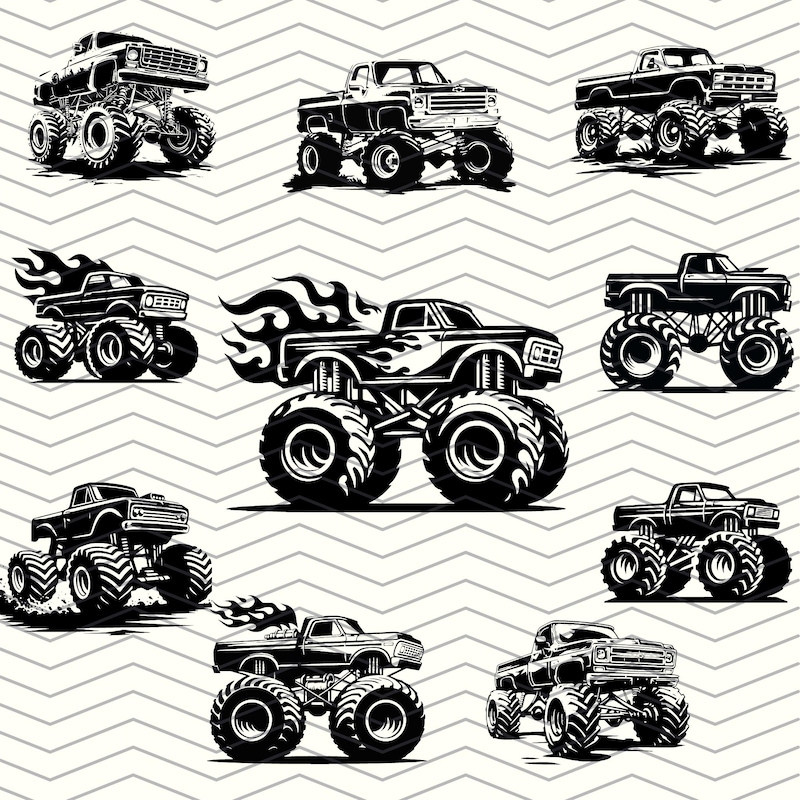 Monster Truck Svg - Etsy