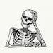 Bored to Death SVG PNG Bundle Bored Skeleton Image File Waiting ...