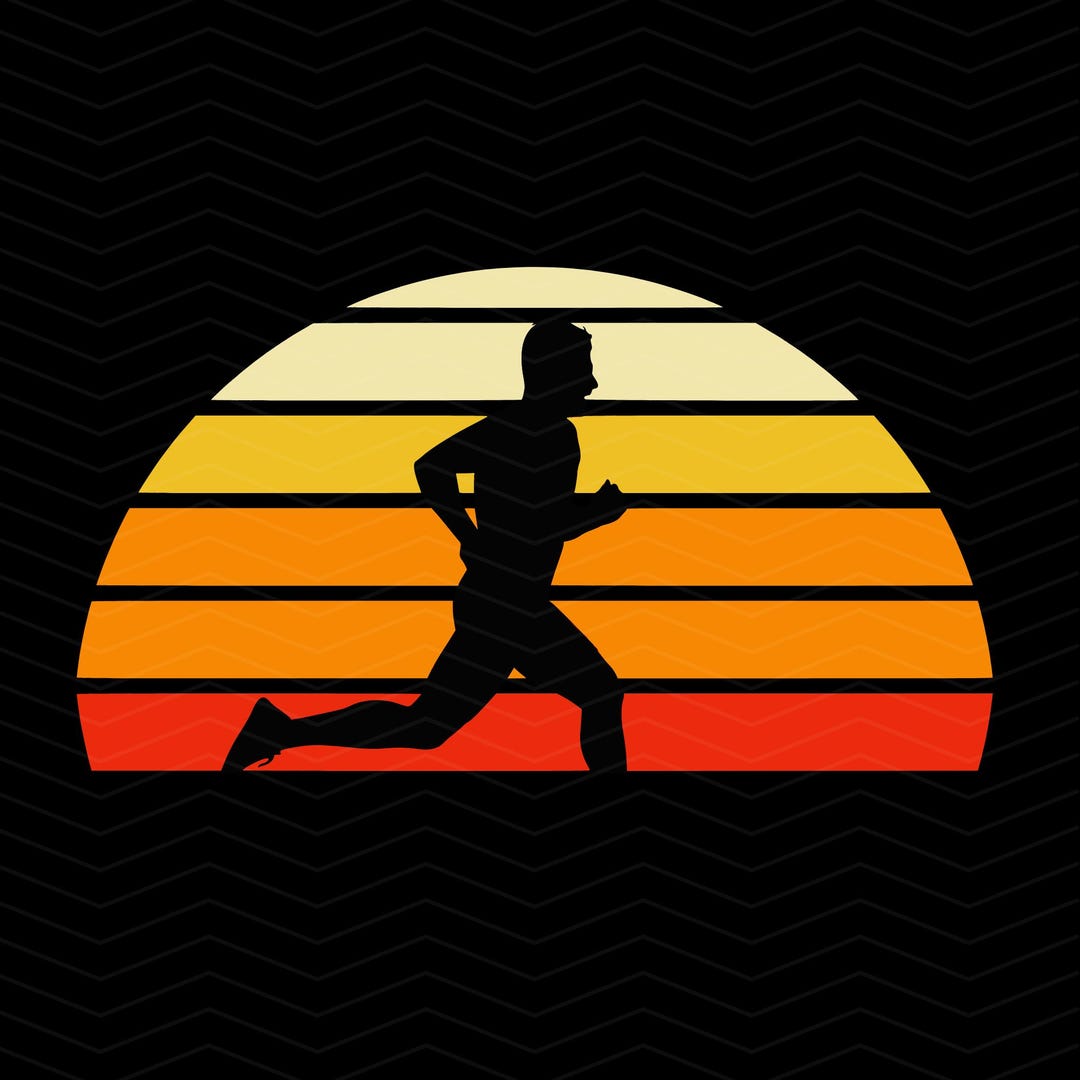 Runner Sunrise Premium SVG, PNG Bundle | Runner Layered SVG File ...