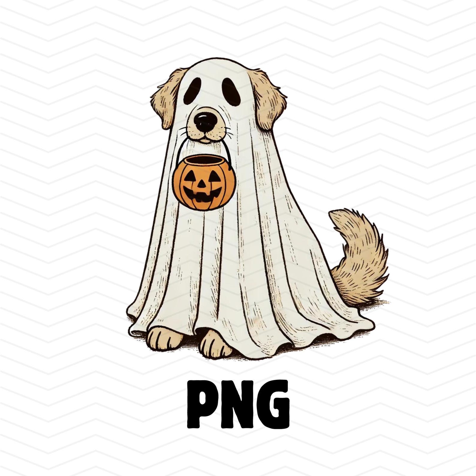Golden Retriever Ghost PNG Halloween Dog Image File Dog Ghost PNG Cute ...