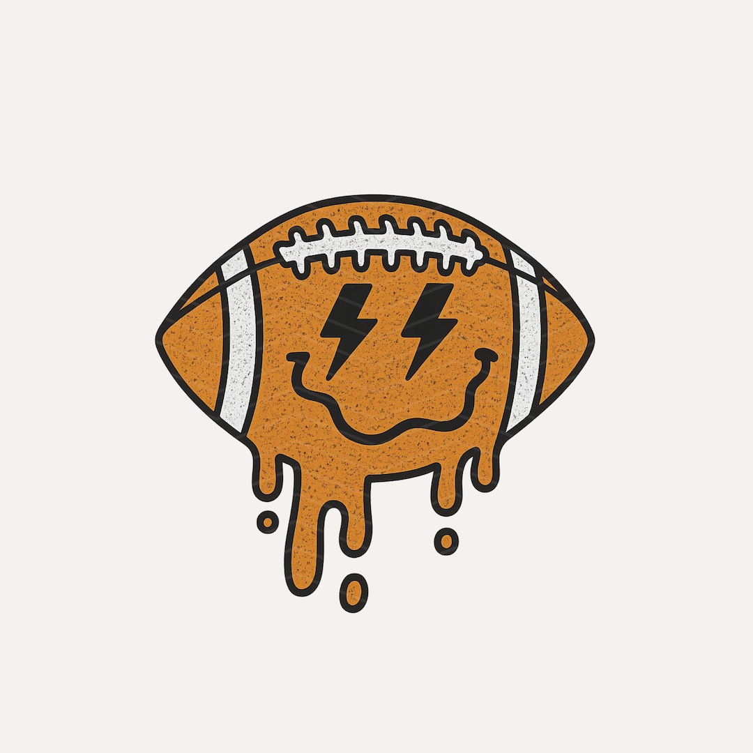 Melting Football PNG: Dripping Clipart, Sports Sublimation (digital ...