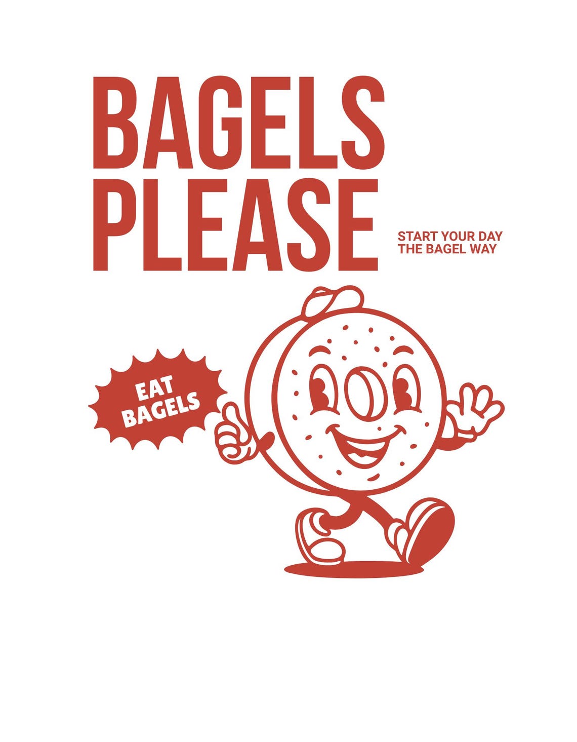 Retro Bagel Mascot SVG: Vintage Cartoon Clipart (digital Download - Etsy