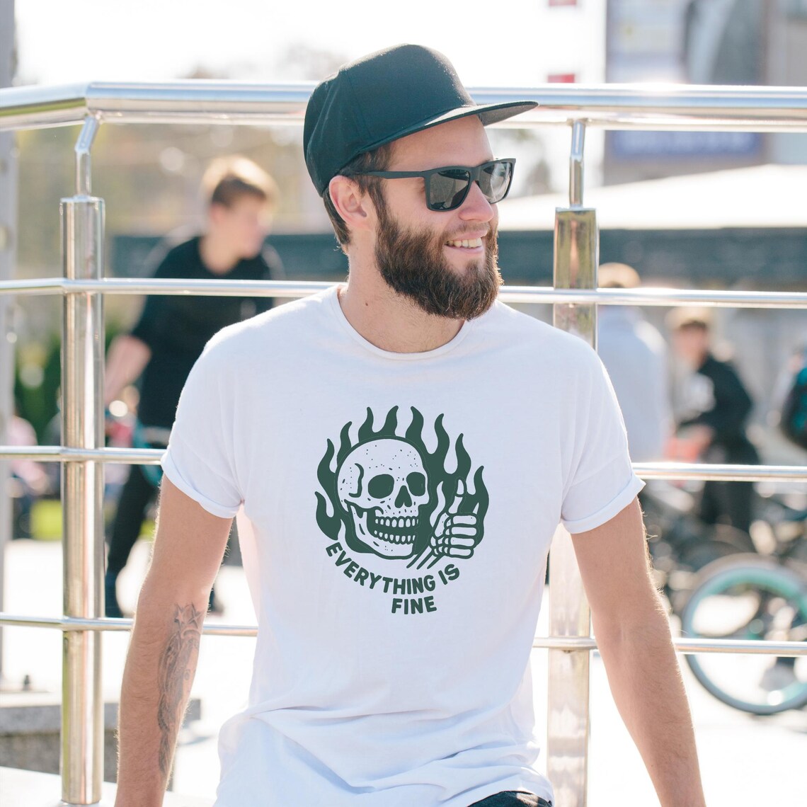 Everything is Fine Skeleton Design, SVG + PNG Bundle | Skeleton Design ...