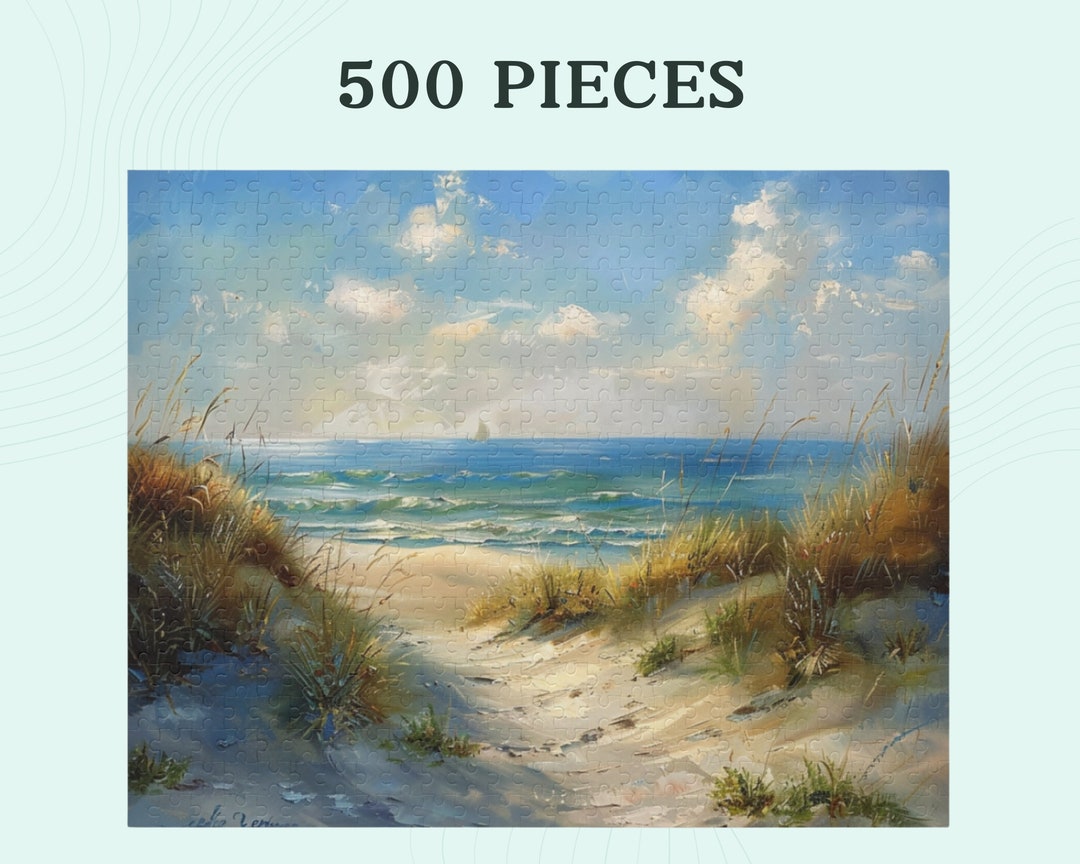 Relaxing Beach Puzzle 500-piece,ocean Landscape Puzzle, 500 Pieces Gift ...