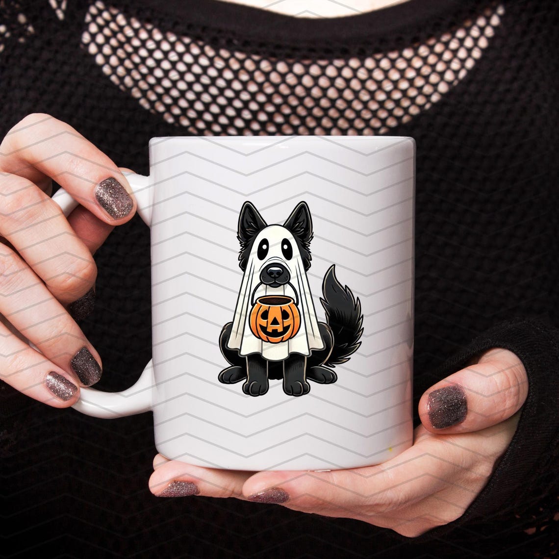 Black German Shepherd Ghost PNG Halloween Dog Image File Dog Ghost PNG ...