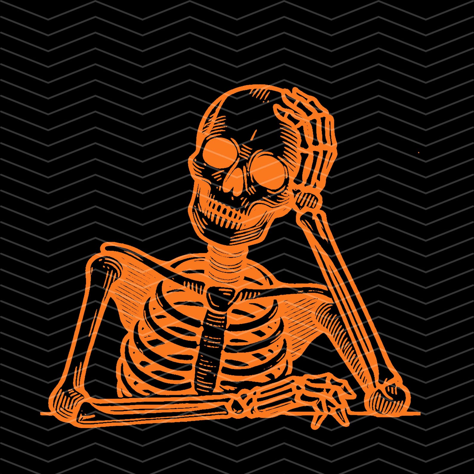 Bored to Death SVG PNG Bundle Bored Skeleton Image File Waiting ...