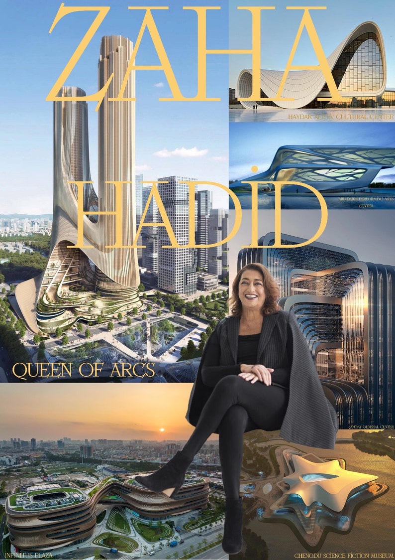 Zaha Hadid , Printable Art Prints , Minimal Wall Art, Wall Decor ...