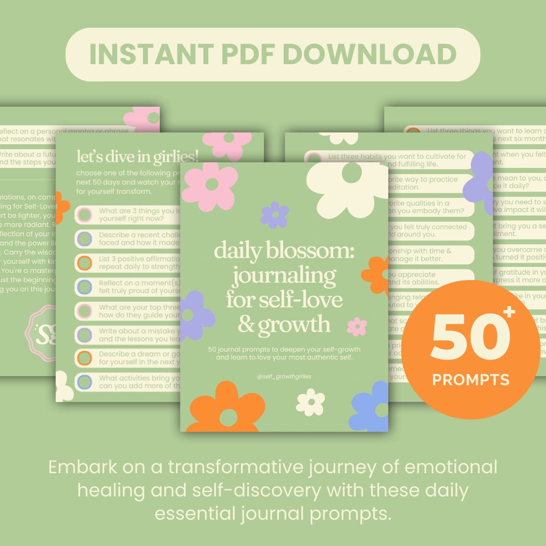 50 Journal Prompts for Beginners, Self-discovery Prompts, Self Love ...