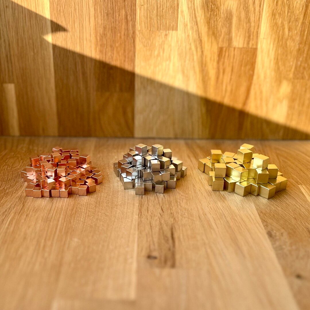 Copper, Silver and Gold Metal Cubes Terraforming Mars Set - Etsy
