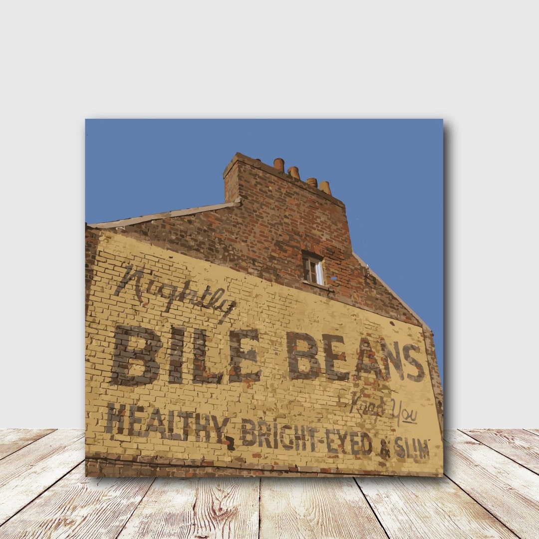 York Iconic Bile Beans Sign Graphic Postcard Print, York England ...