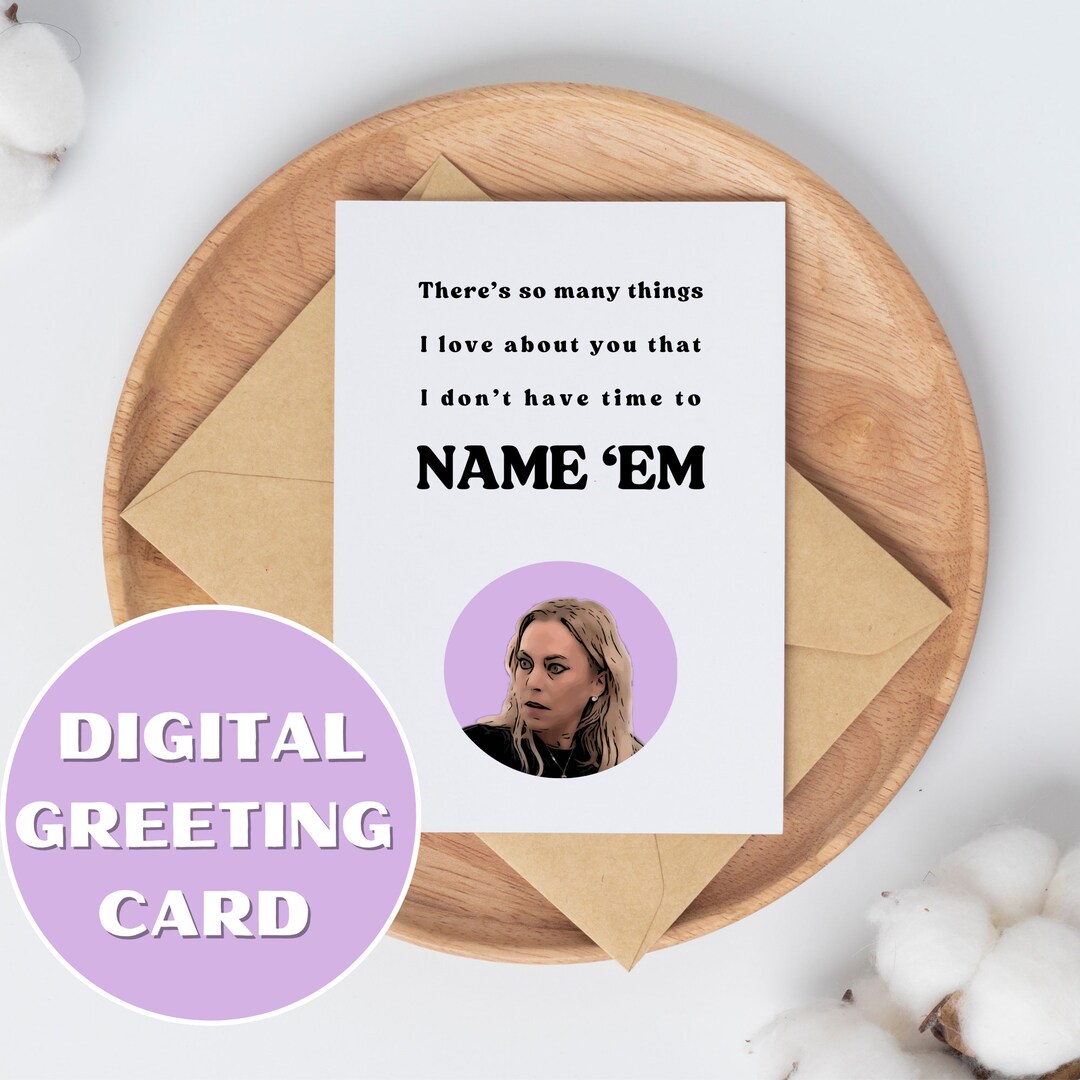 RHOBH Sutton Name Em Greeting Card Bravo Real Housewives of Beverly ...