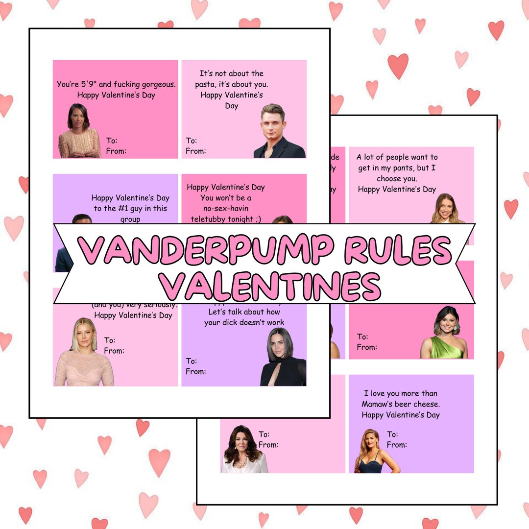 Funny Printable Vanderpump Rules Valentines Bravo Valentine Cut Outs - Etsy