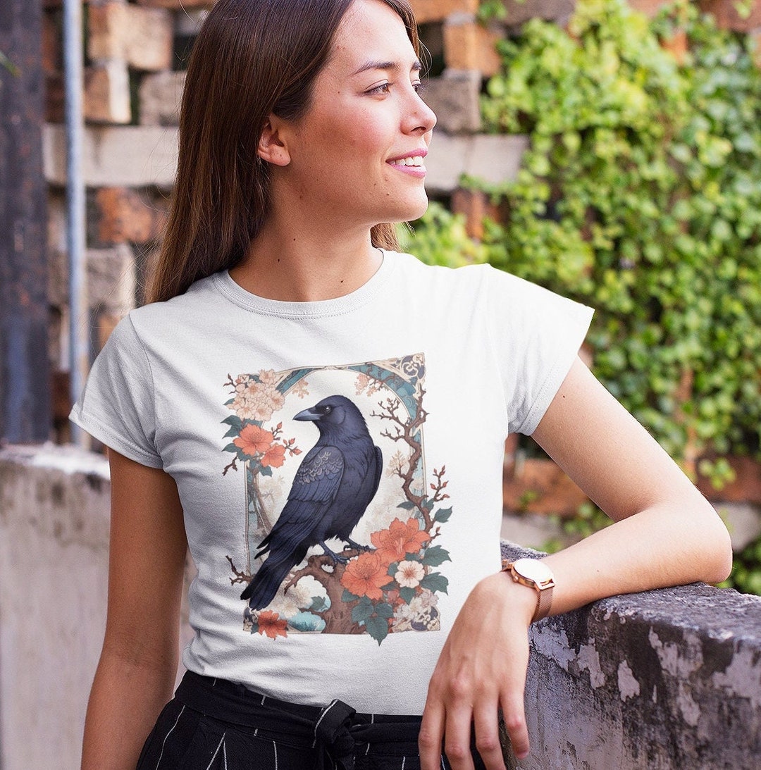 Raven Tarot Card Shirt: Crow Core Raven Lover Shirt Cottagecor Crow ...