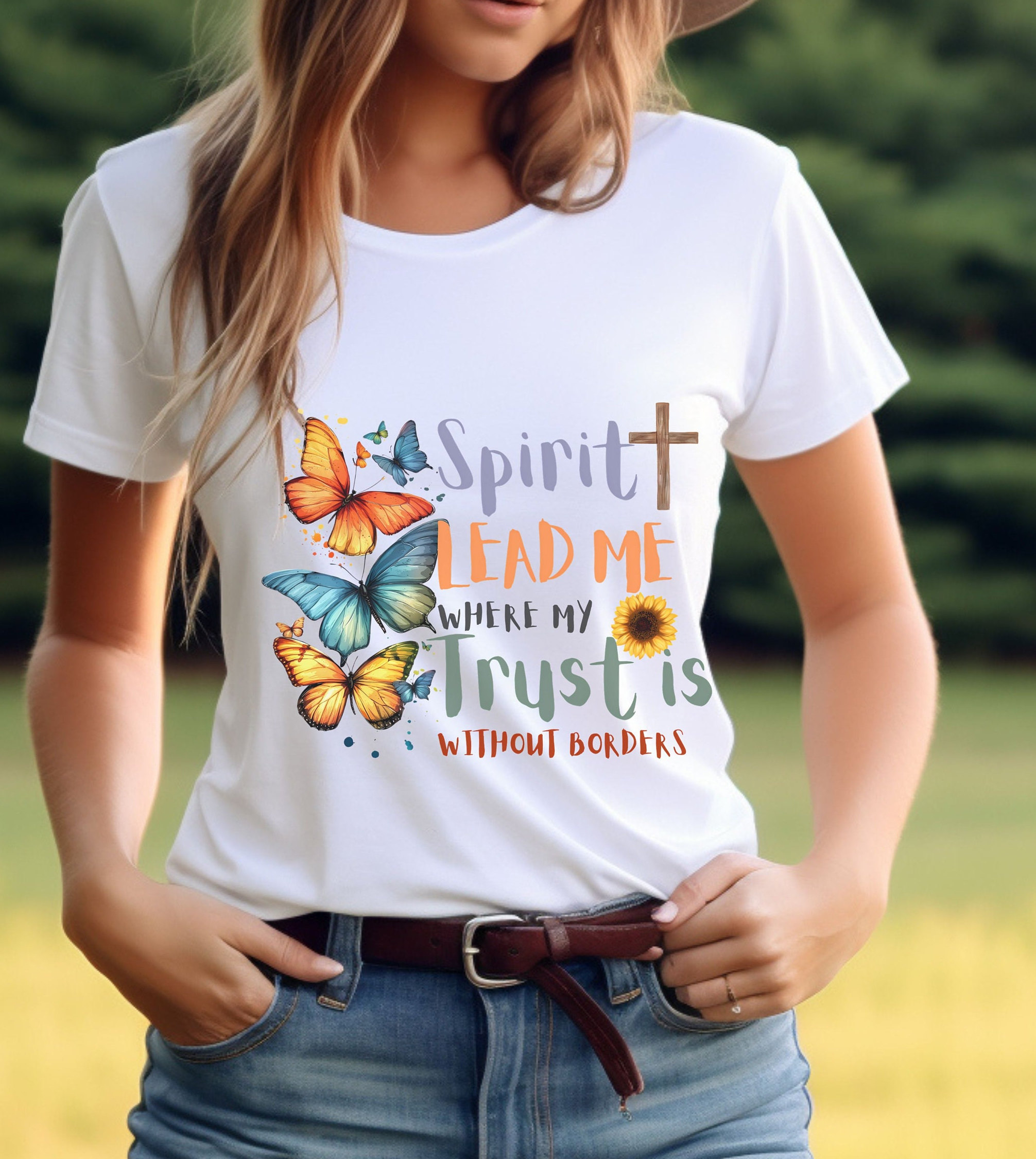 Spirit Lead Me Shirt, Christian T-shirt, Bible Verse Shirt, Women ...