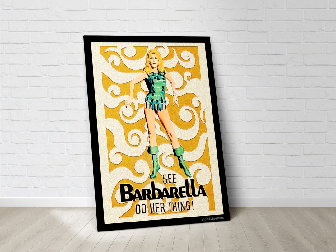 Barbarella Jane Fonda Movie Poster 1968, Digital Poster, Downloadable ...