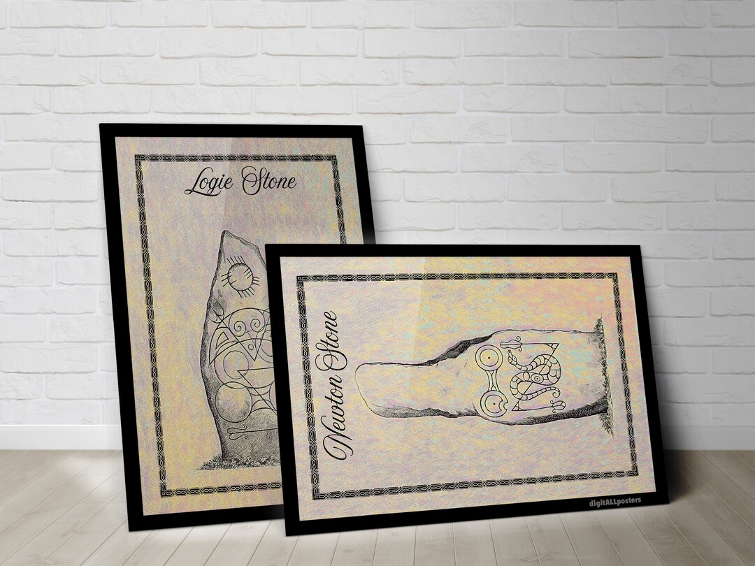 Scottish Symbol Stones, Set of 2 Pictish Posters, Digital, Downloadable ...