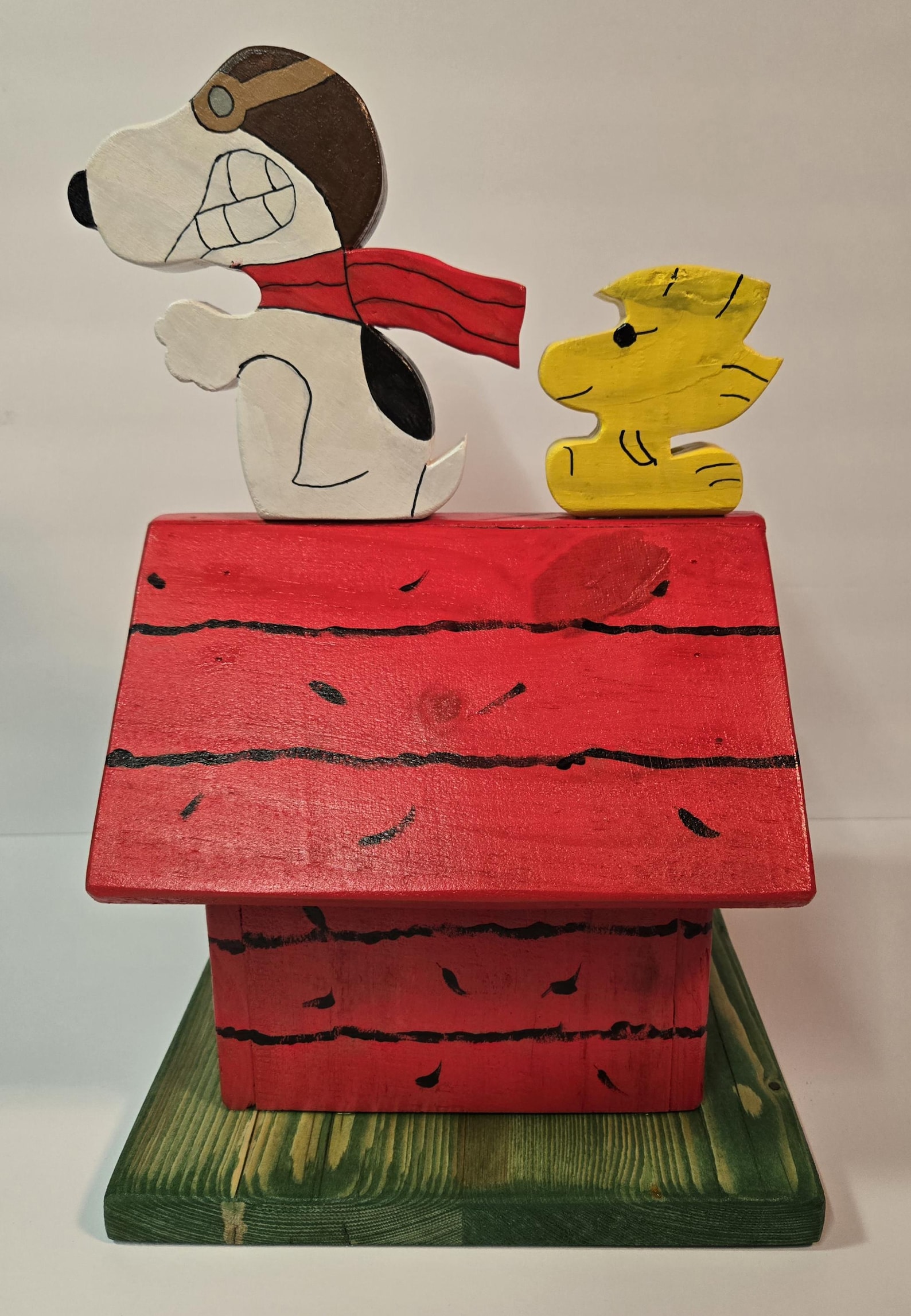 Handcrafted Snoopy & Woodstock Wooden Birdhouse – Red Baron Theme - Etsy