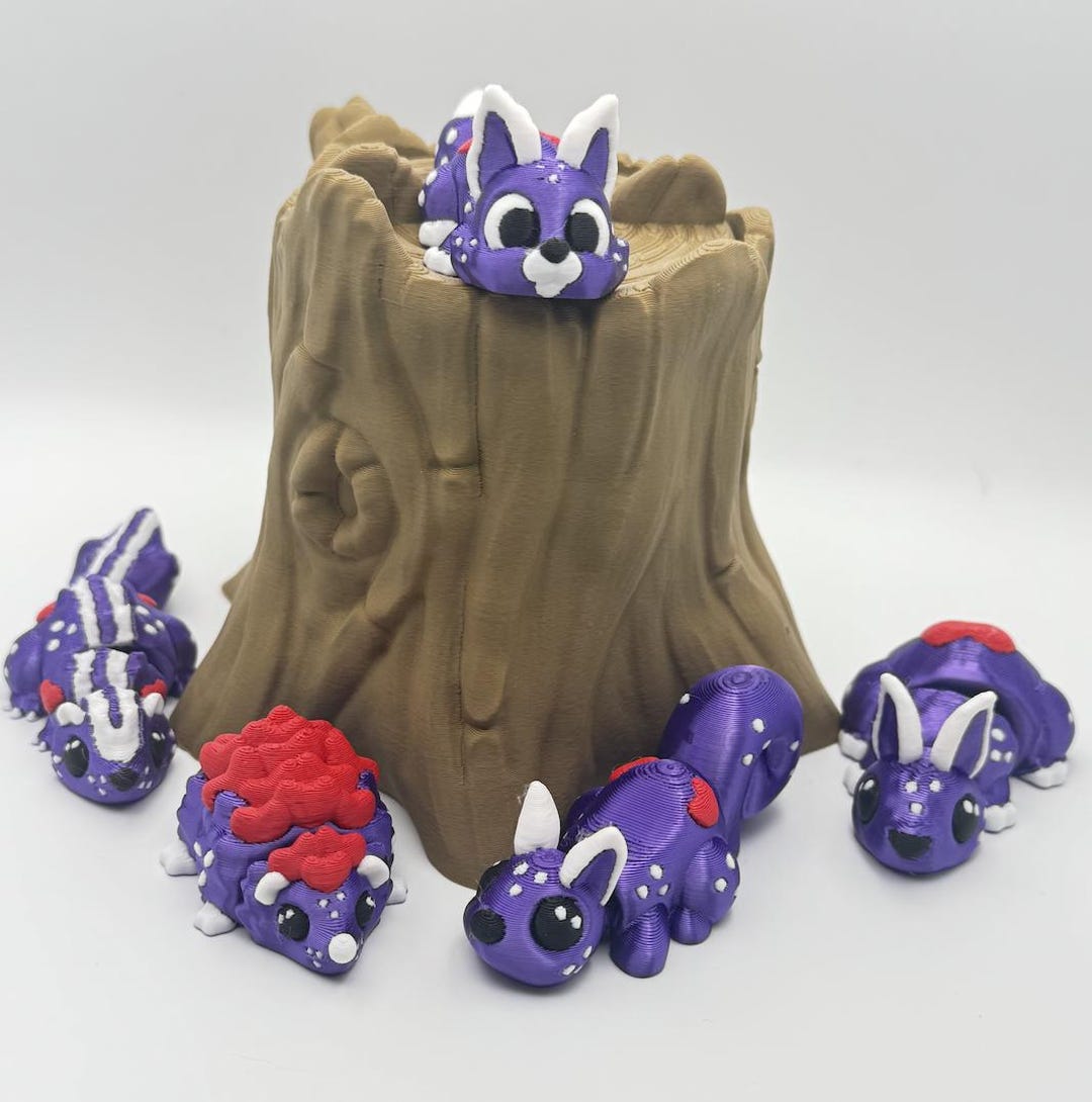 3D Printed Woodland Critters – Articulated Animal Toys, Poseable Fidget ...