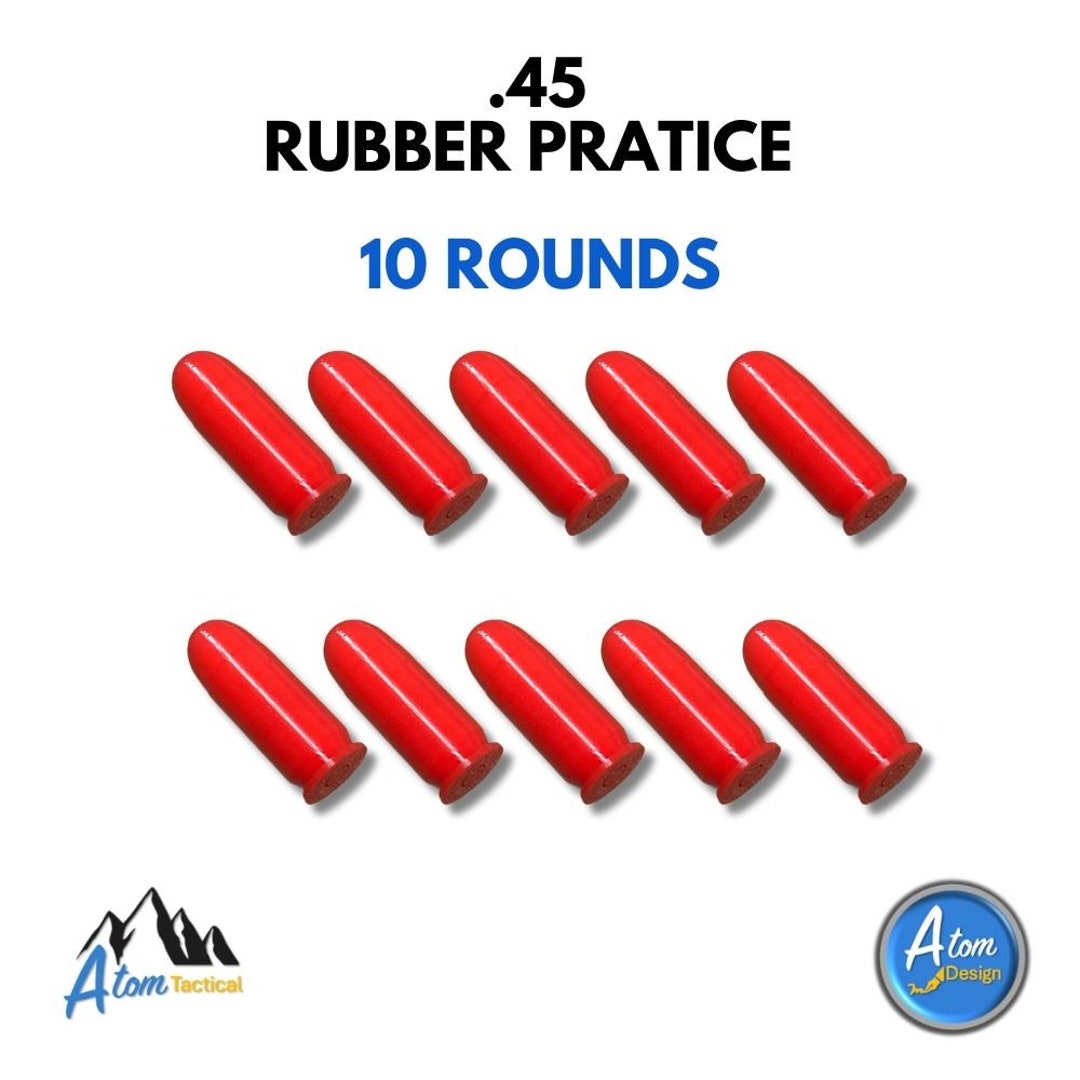 10 Rounds .45 ACP Rubber Practice [tactical Accessories] - Etsy