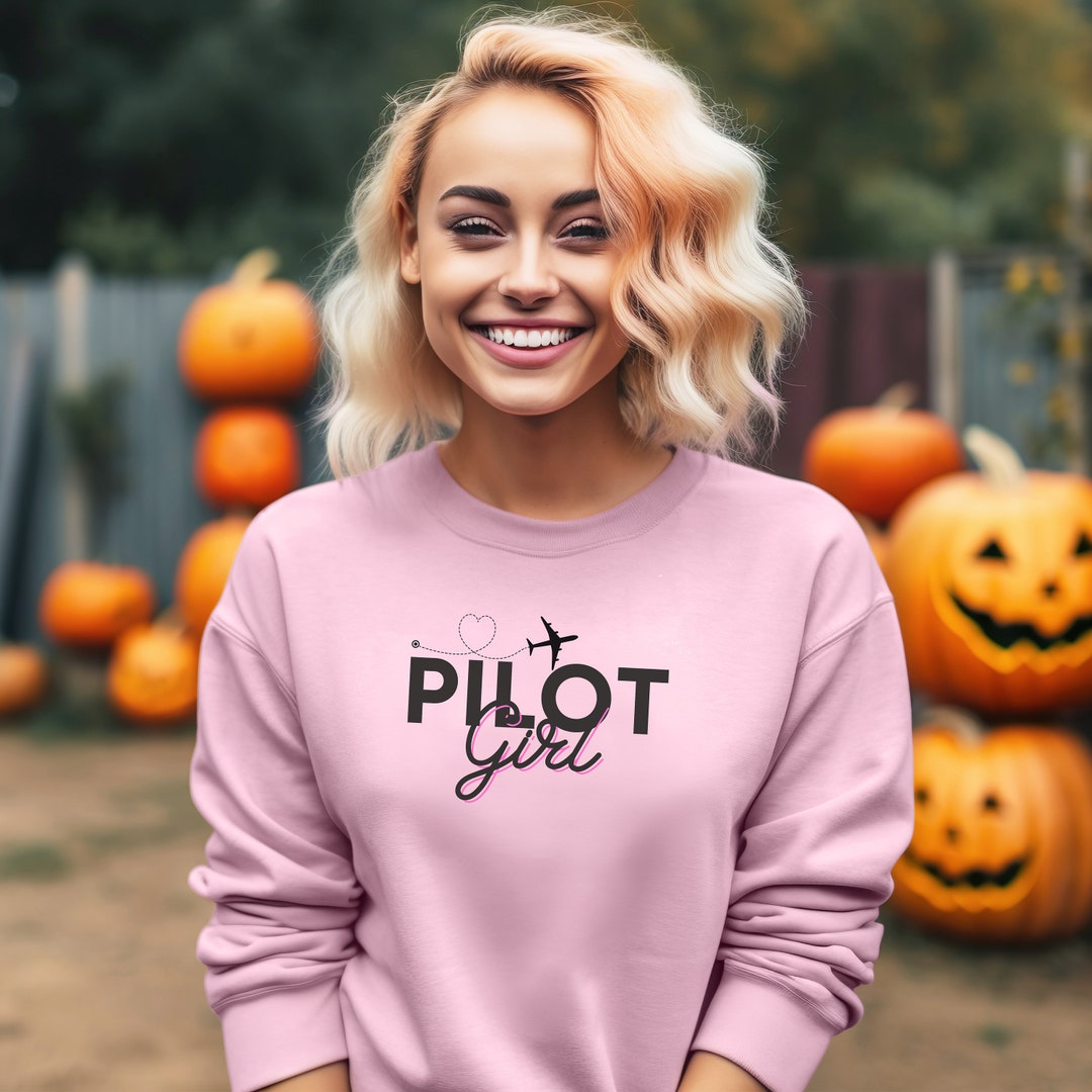 Pilot Girl Sweatshirt Pilot T For Her Aviation Apparel For Ladies Etsy 